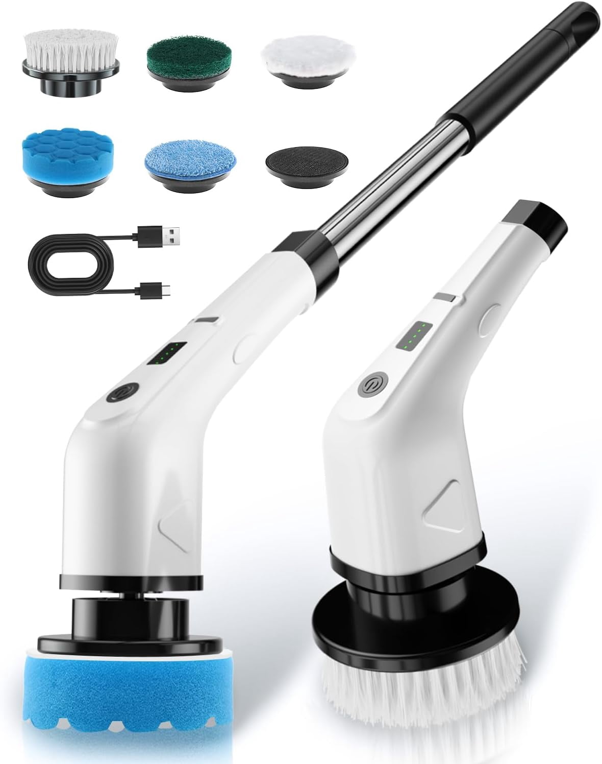 Electric Spin Scrubber, Cordless Power Scrubber for Bathroom Cleaning ...