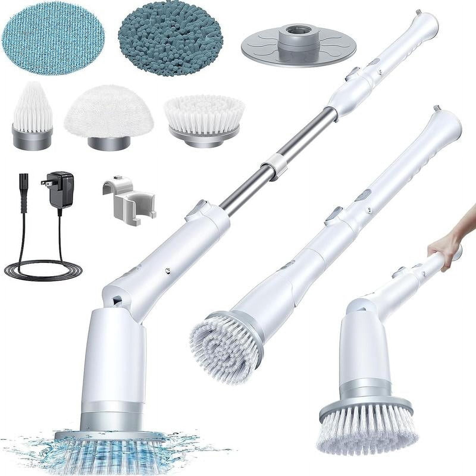 Electric Spin Scrubber, Cordless Shower Scrubber with Extension Handle ...