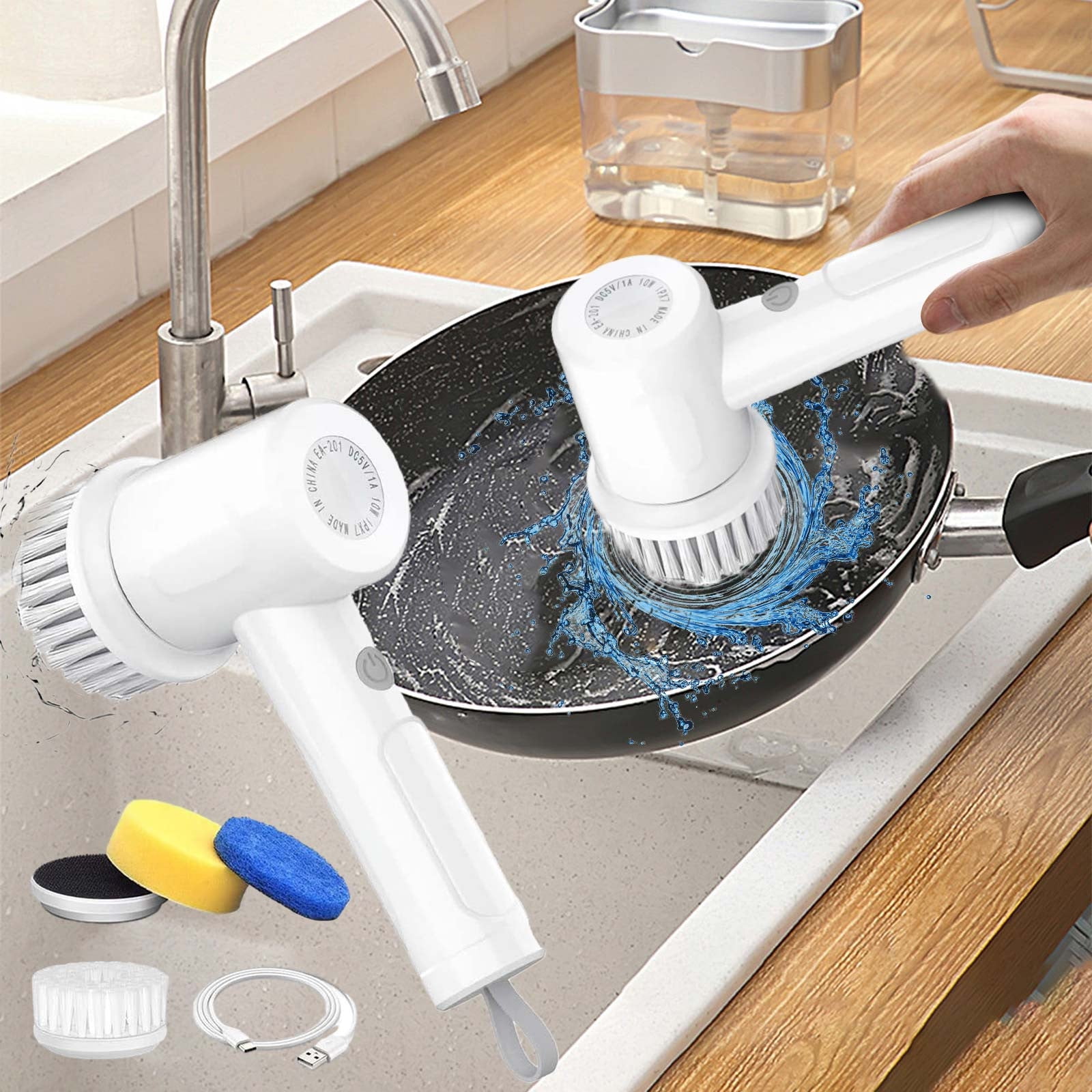 Electric Spin Scrubber Cordless Tub and Tile Scrubber, Shower Scrubber ...