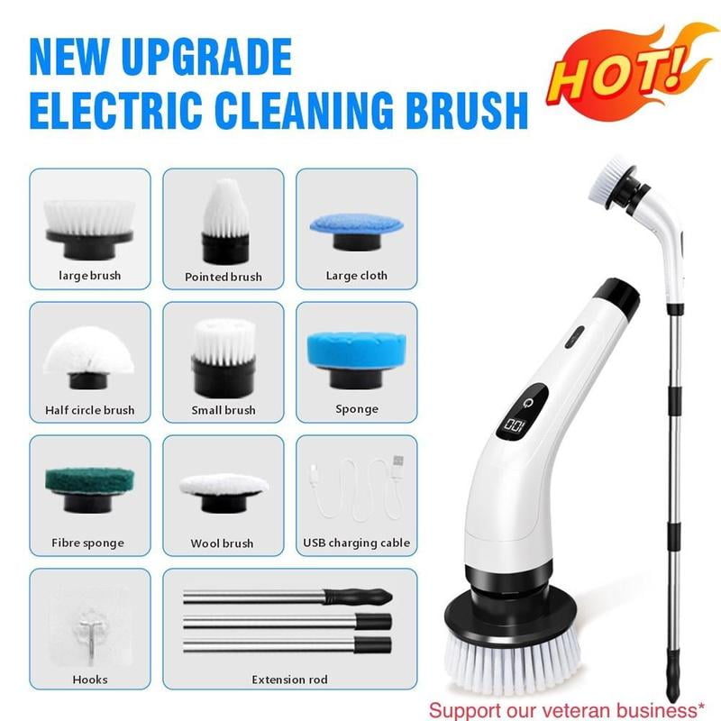 Electric Spin Scrubber, Electric Cleaning Brush 1 Piece Cordless ...