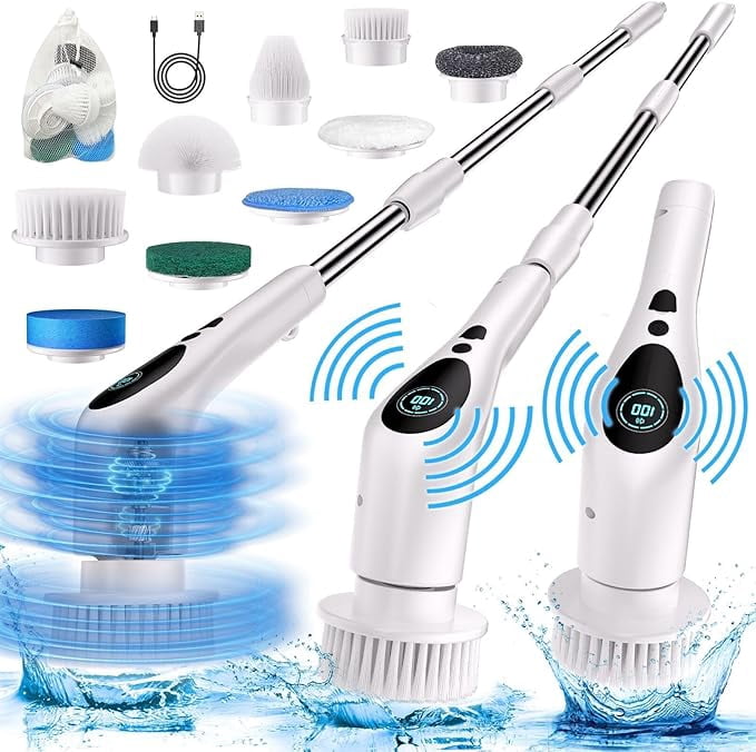 Electric Spin Scrubber Electric Spin Cordless Tub and Tile Scrubber ...