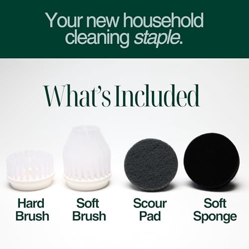 Electric Spin Scrubber, Handheld & Ergonomic, IPx7 Waterproofing, 4 ...