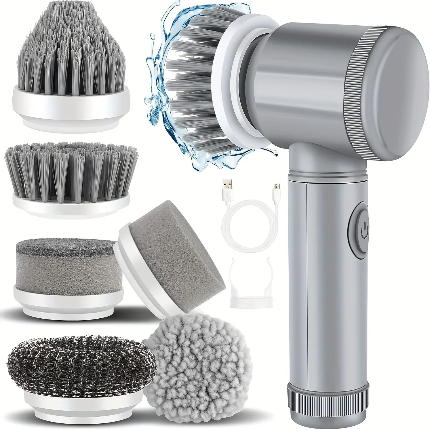 Electric Spin Scrubber LA1 Pro, Cordless Spin Scrubber with 6 ...