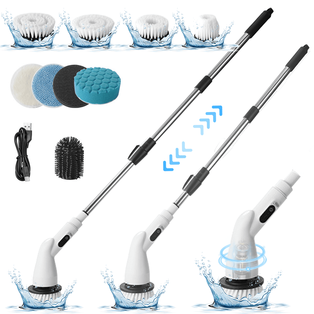 Electric Spin Scrubber, Power Scrubber with Long Handle - Cordless ...
