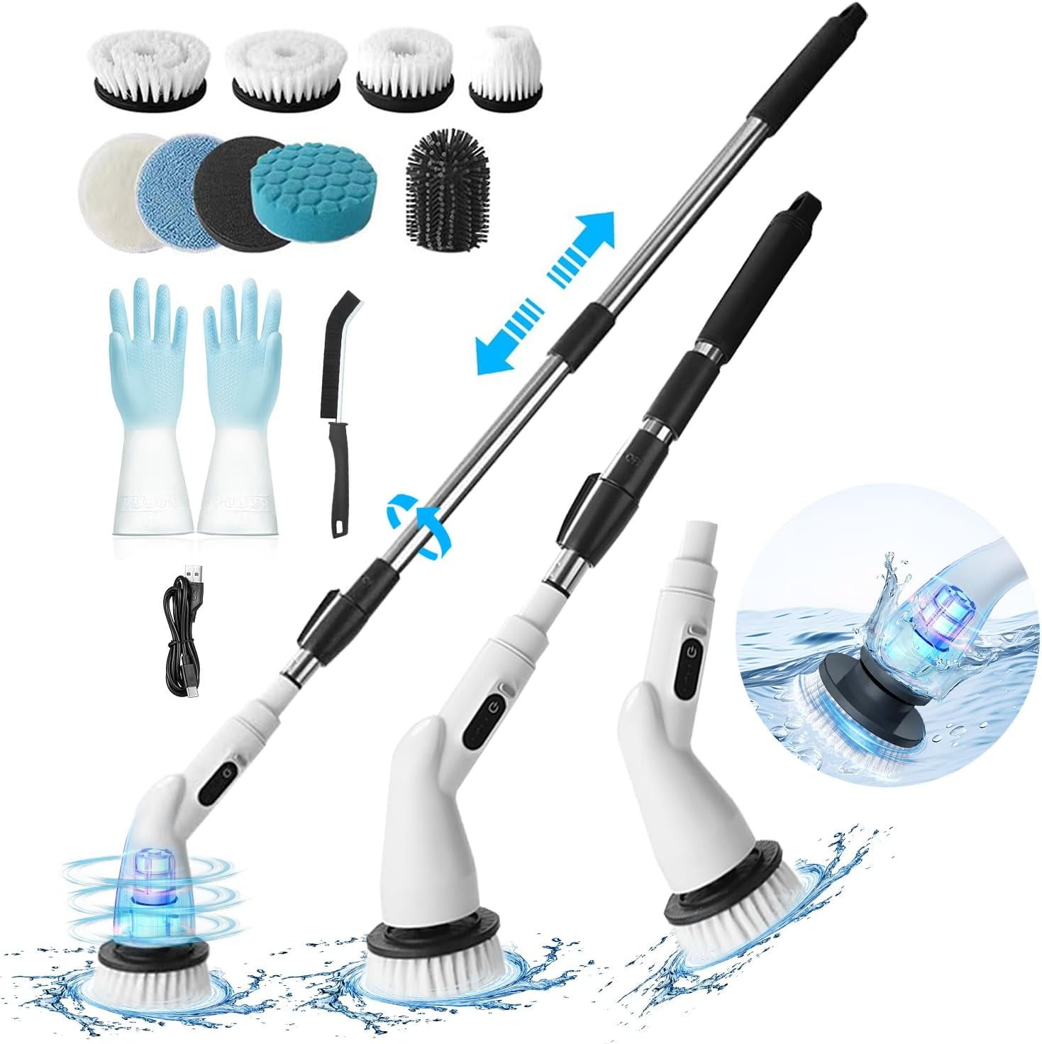 Electric Spin Scrubber, Spin Brush for Cleaning Bathroom, Cordless ...