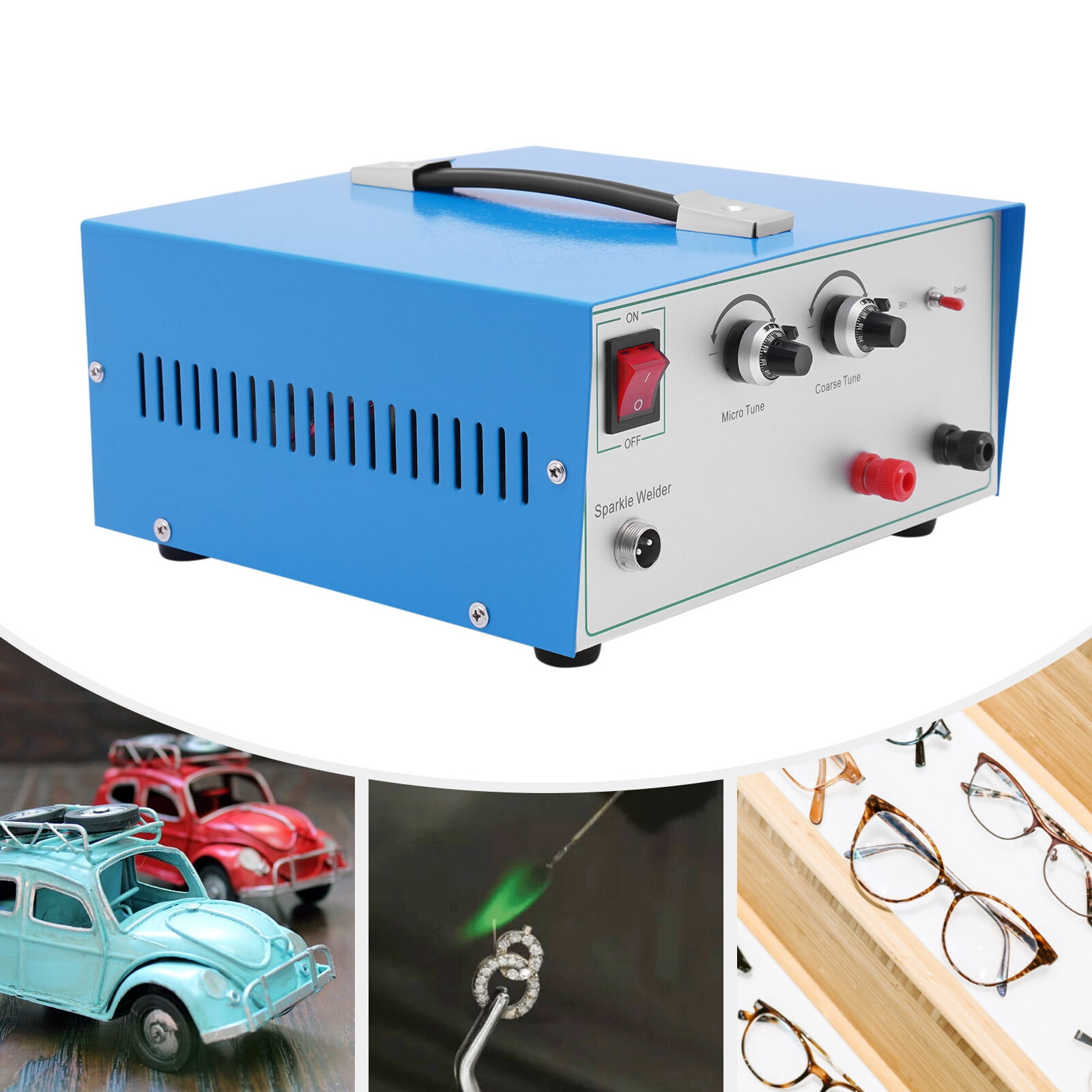 80A 600W Electric Spot Welder Adjustable Jewelry Platinum Gold Welding ...