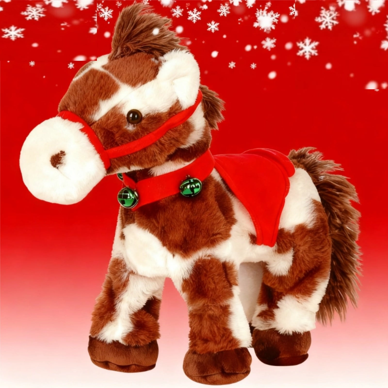 Electric Spotted Plush Horse for Kids, Interactive Walking Pony with ...