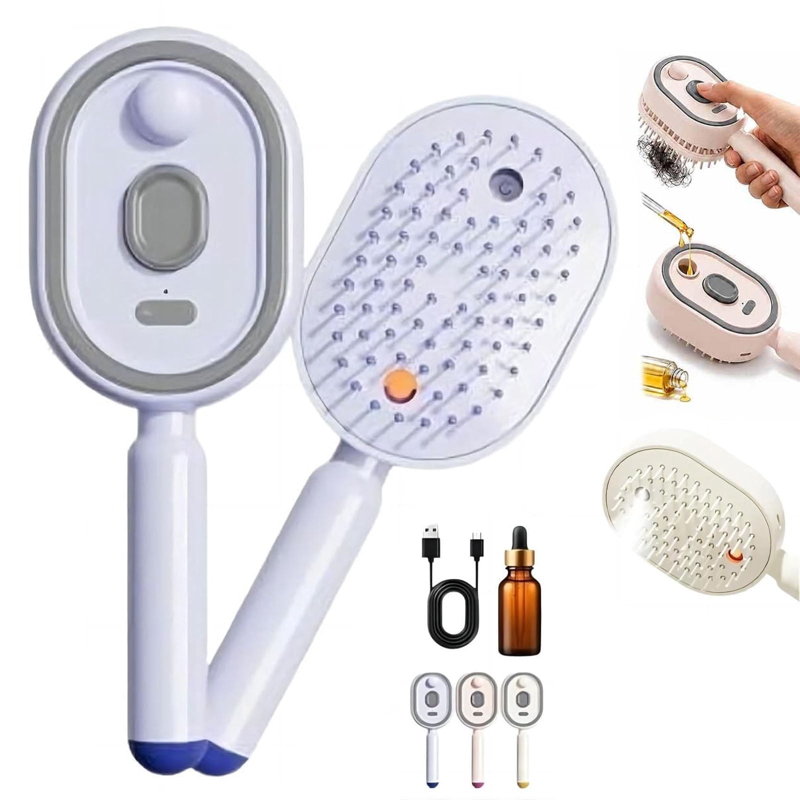 Electric Spray Air Cushion Massage Comb,5 in 1 Air Cushion Hair Brush ...