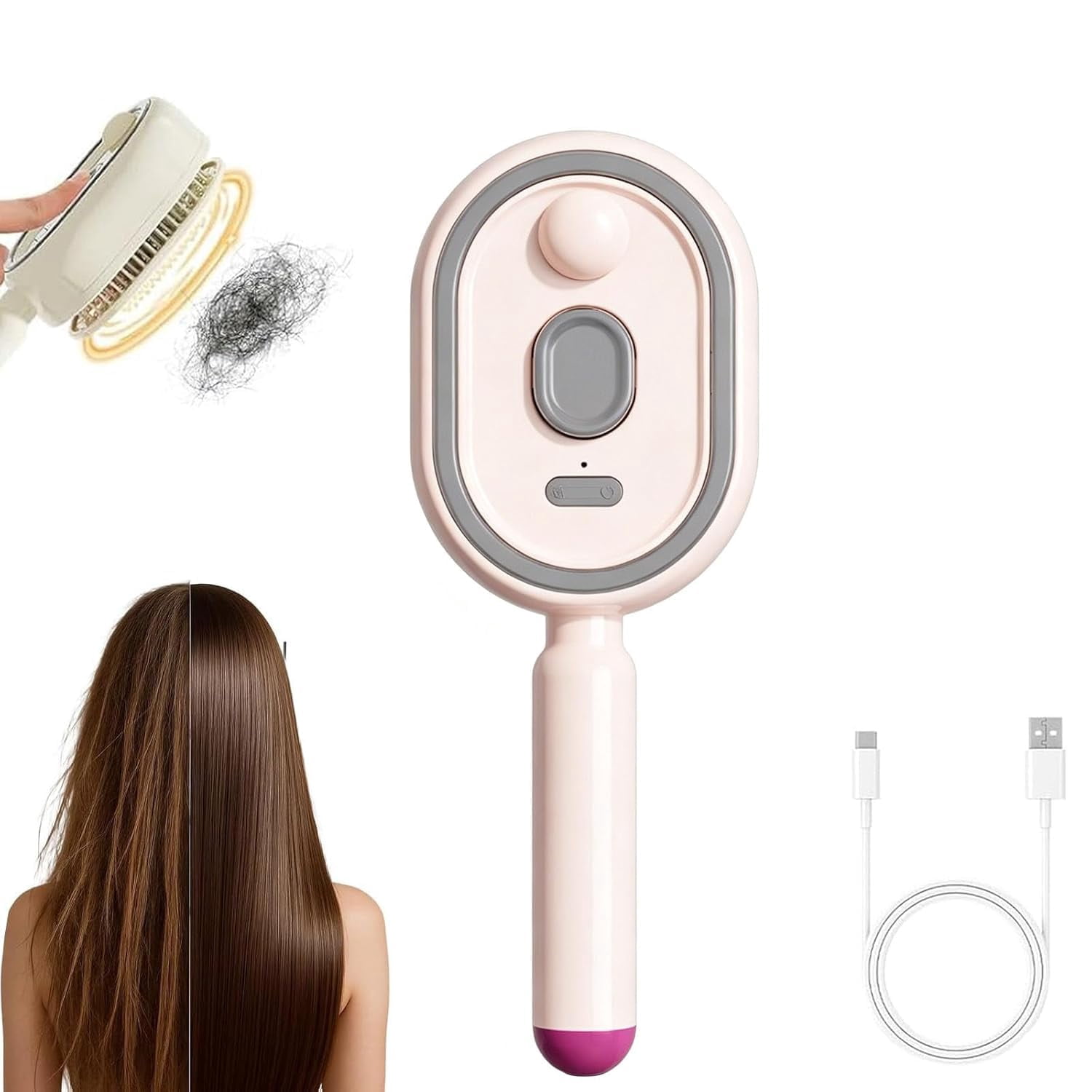 Electric Spray Air Cushion Massage Comb, Detangling Anti-Static Scalp ...