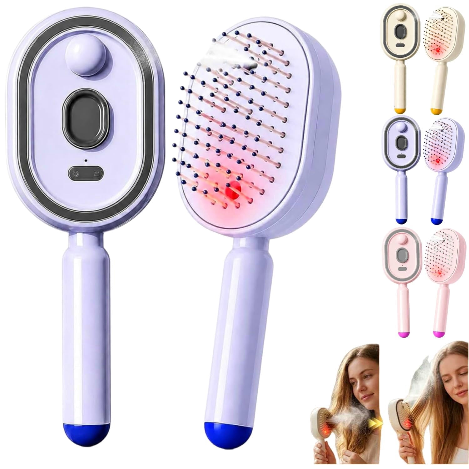Electric Spray Air Cushion Massage Comb, Electric Steaming Massage Hair ...