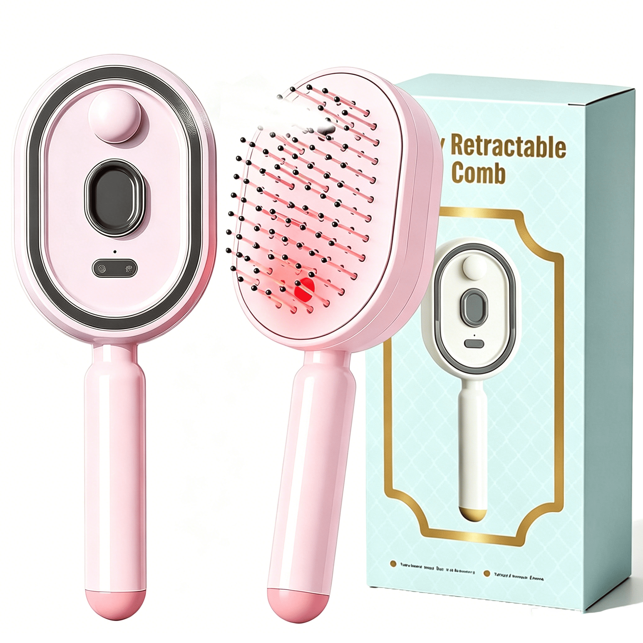 Electric Spray Air Cushion Massage Comb, Rechargeable Detangling ...