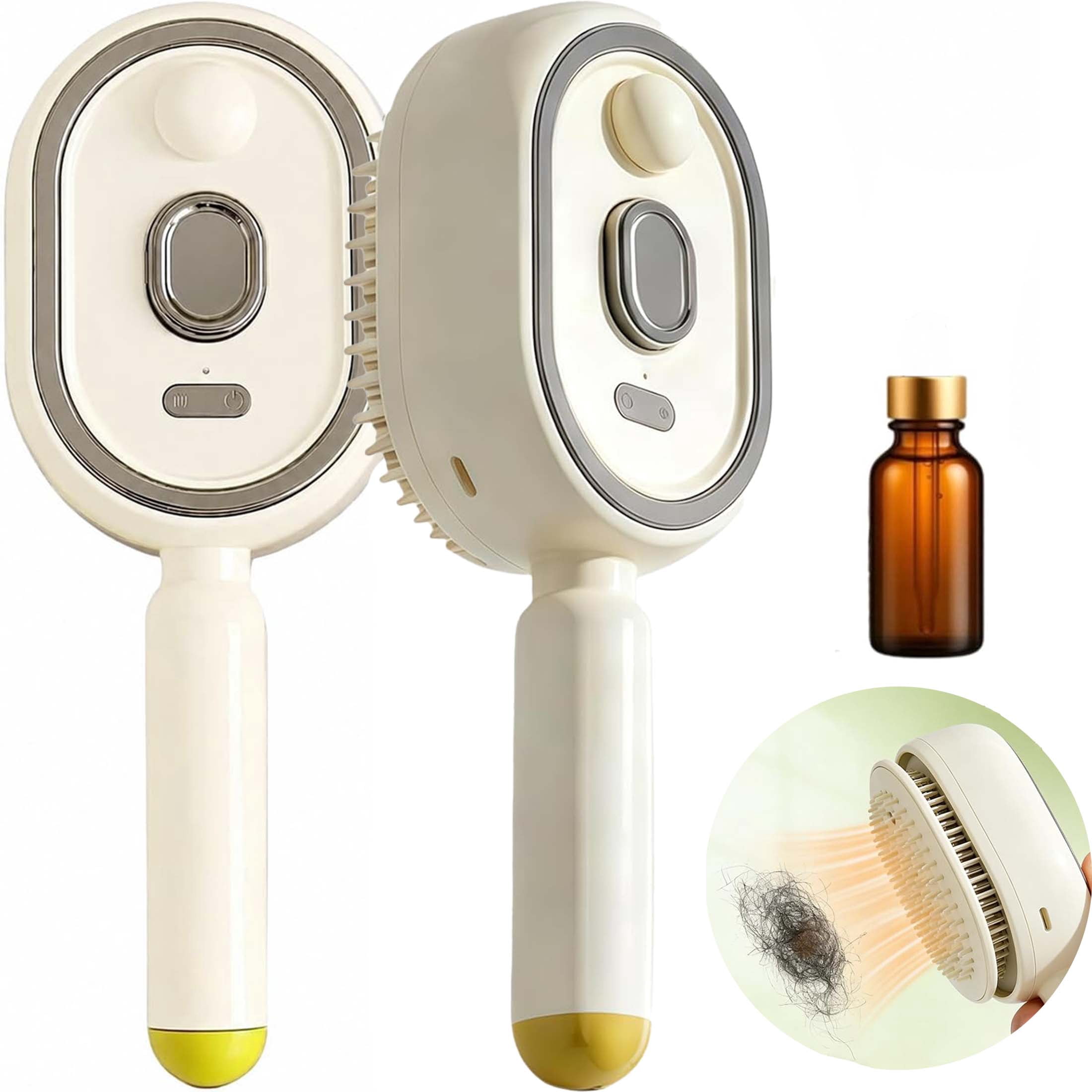 Electric Spray Air Cushion Massage Comb - Rechargeable Detangling Steam ...