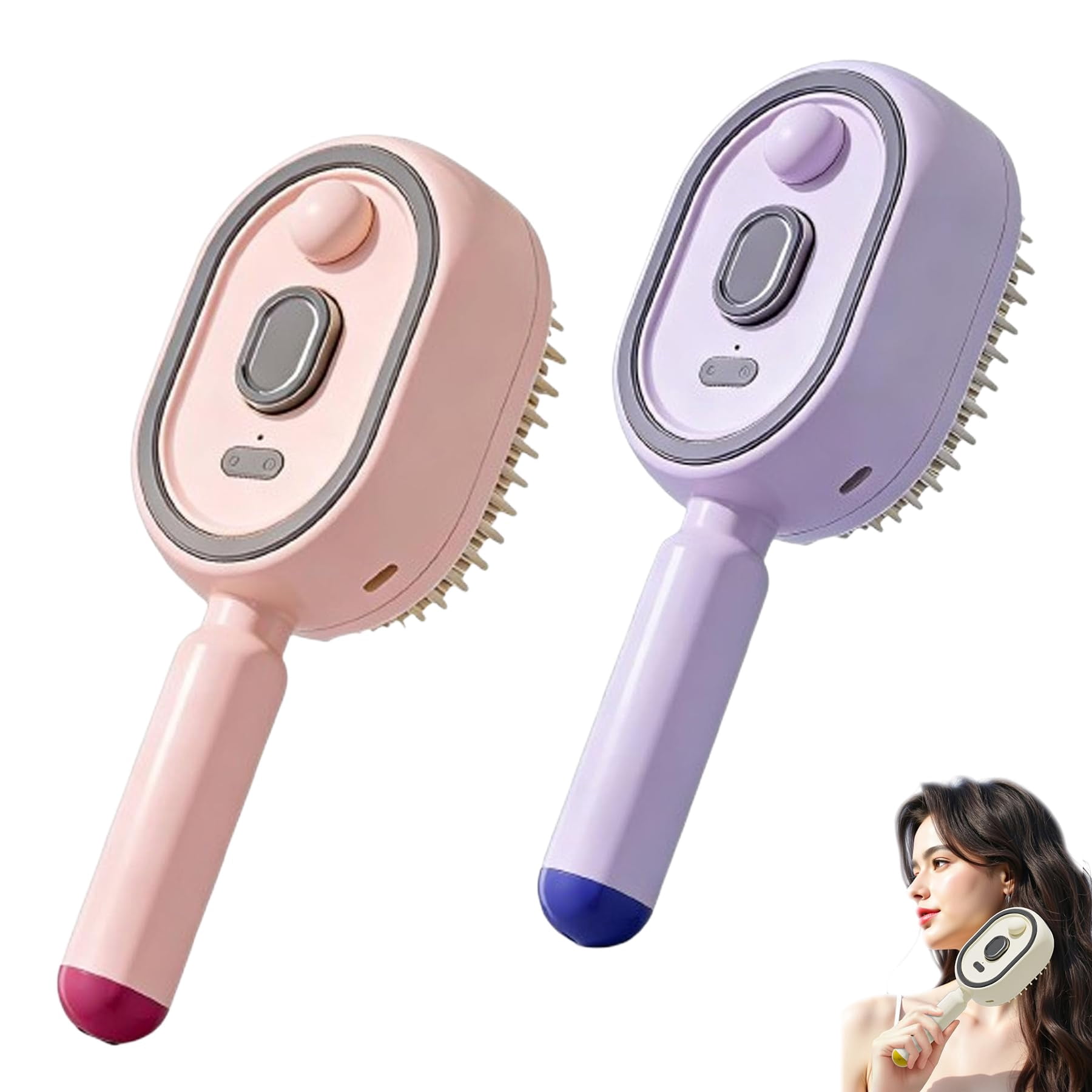 Electric Spray Air Cushion Massage Comb, Self-Cleaning Electric Spray ...