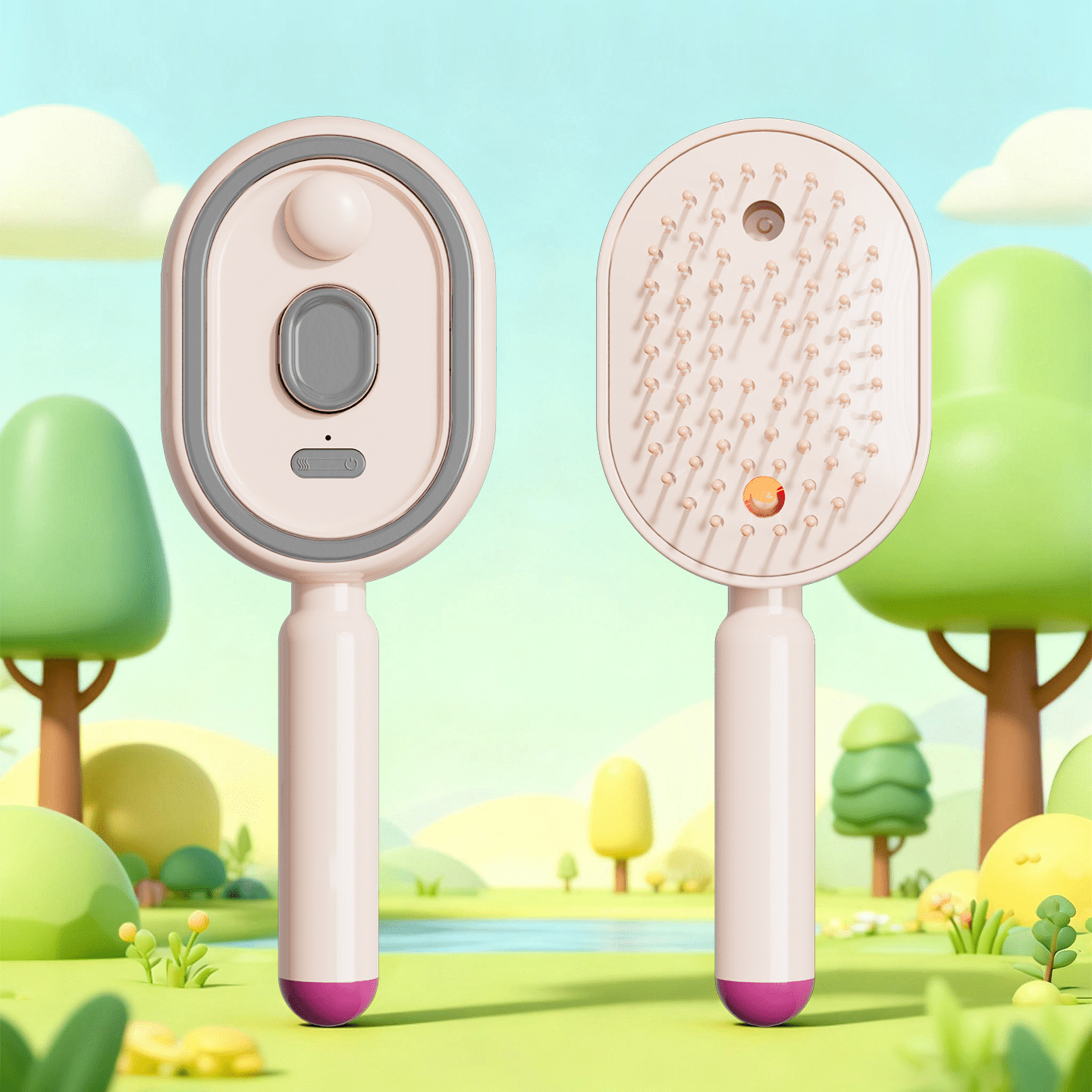 Electric Spray & Massage Hair Brush Water Mist Air Cushion Comb Steam ...