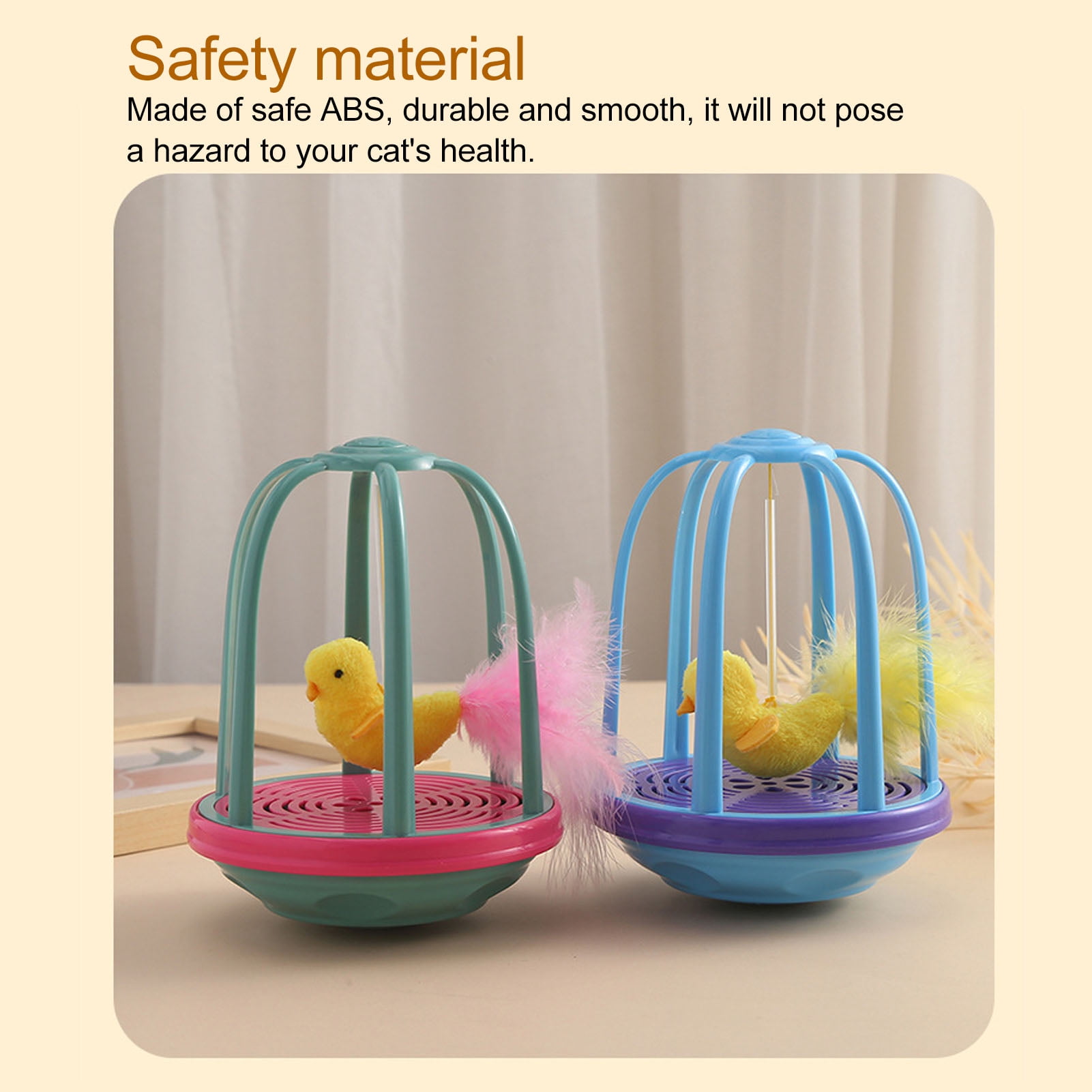 Electric Squeaky Cat Toy, Stimulating Bird Sounds Vibrant Design ...