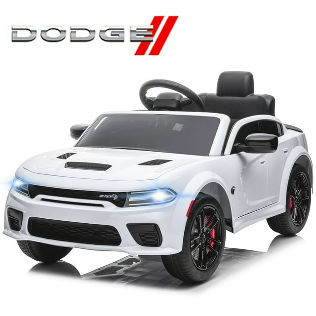 12V Kids Electric Dodge Charger Srt Hellcat with Battery, Bluetooth ...