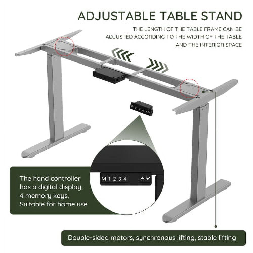 Electric Stand up Desk Frame - ErGear Height Adjustable Table Legs Sit ...