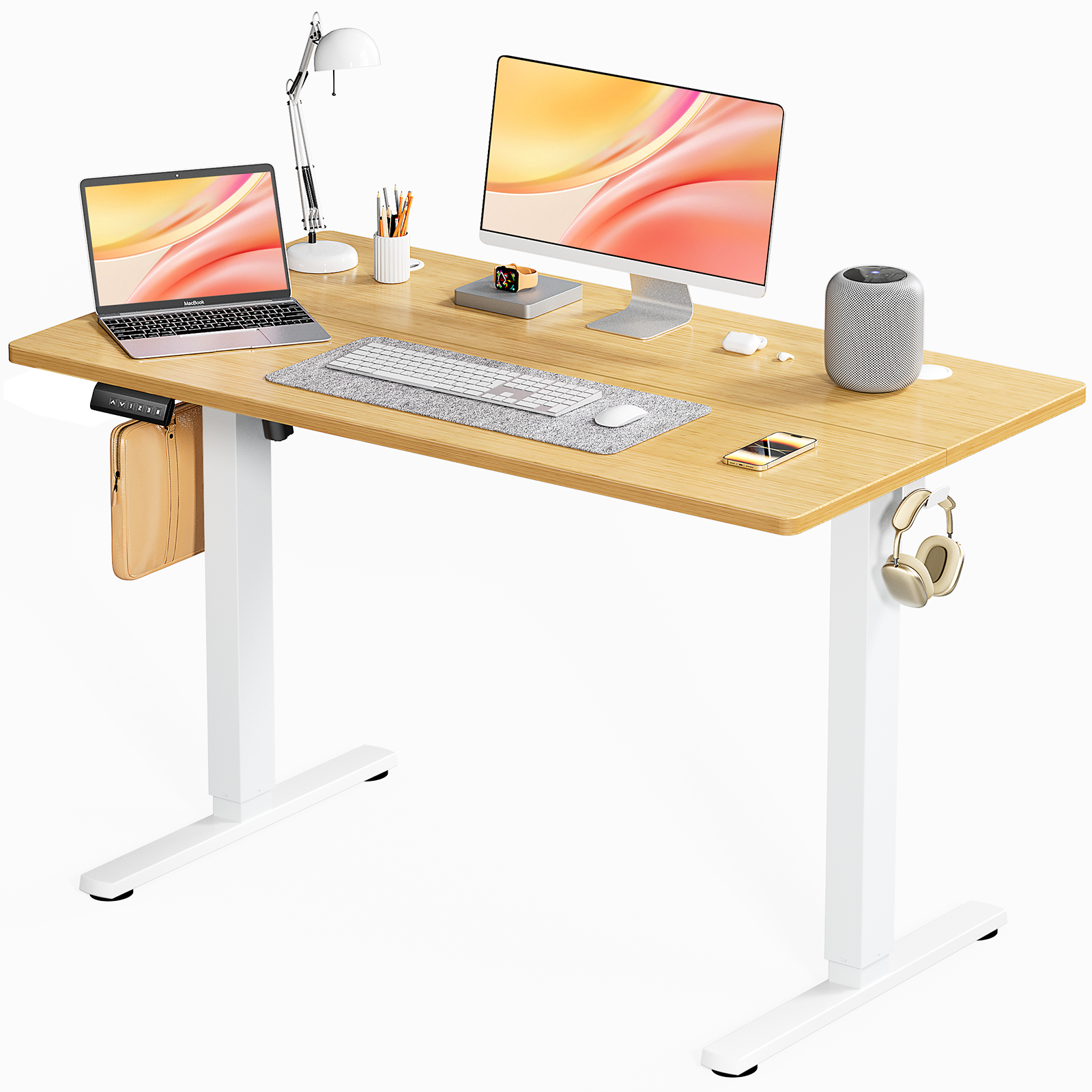 Electric Standing Computer Desk Height Adjustable Workstation Ergonomic ...
