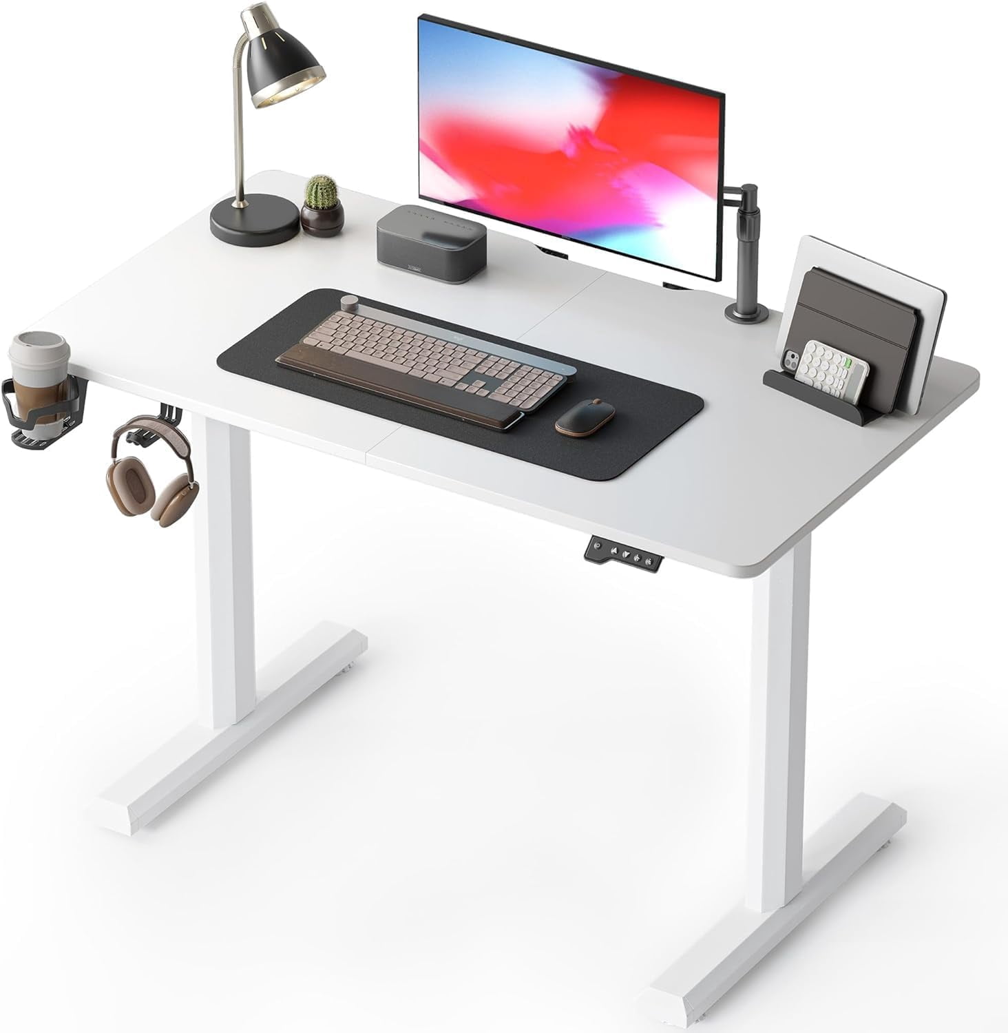 Electric Standing Desk 44 x 24 Inches Height Adjustable Table Ergonomic ...