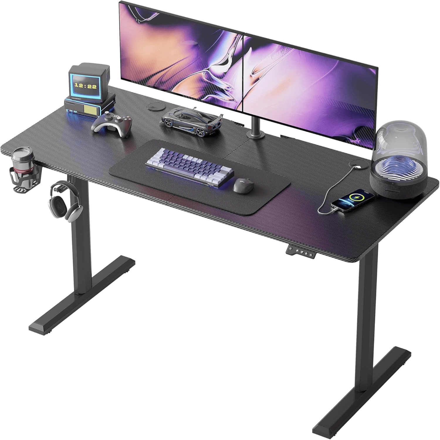 Electric Standing Desk 44 x 24 Inches Height Adjustable Table Ergonomic ...