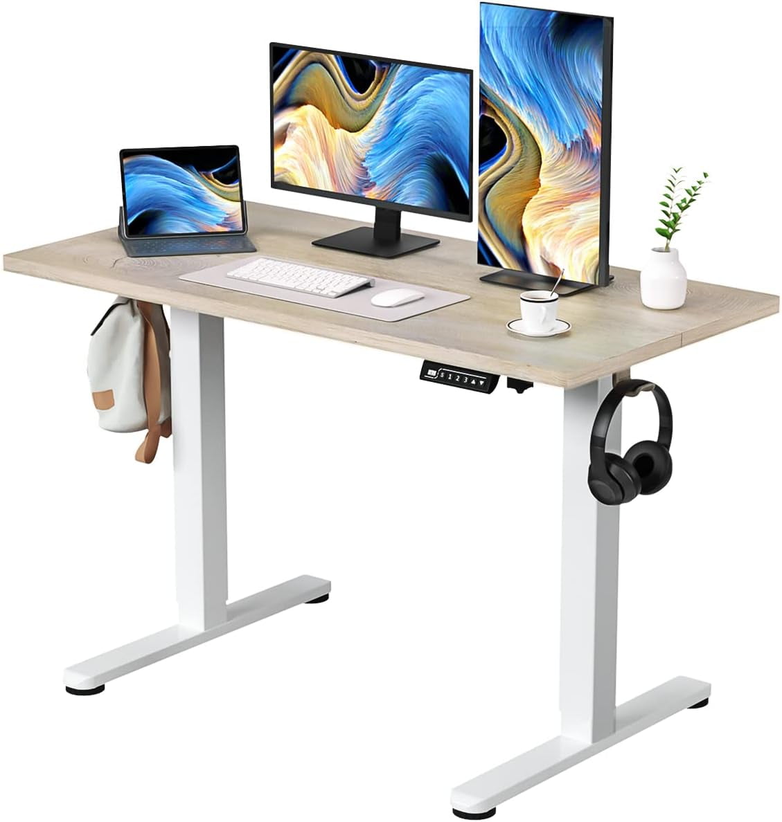 Free Shipping! Electric Standing Desk, 48 X 24 Inches Adjustable Height ...