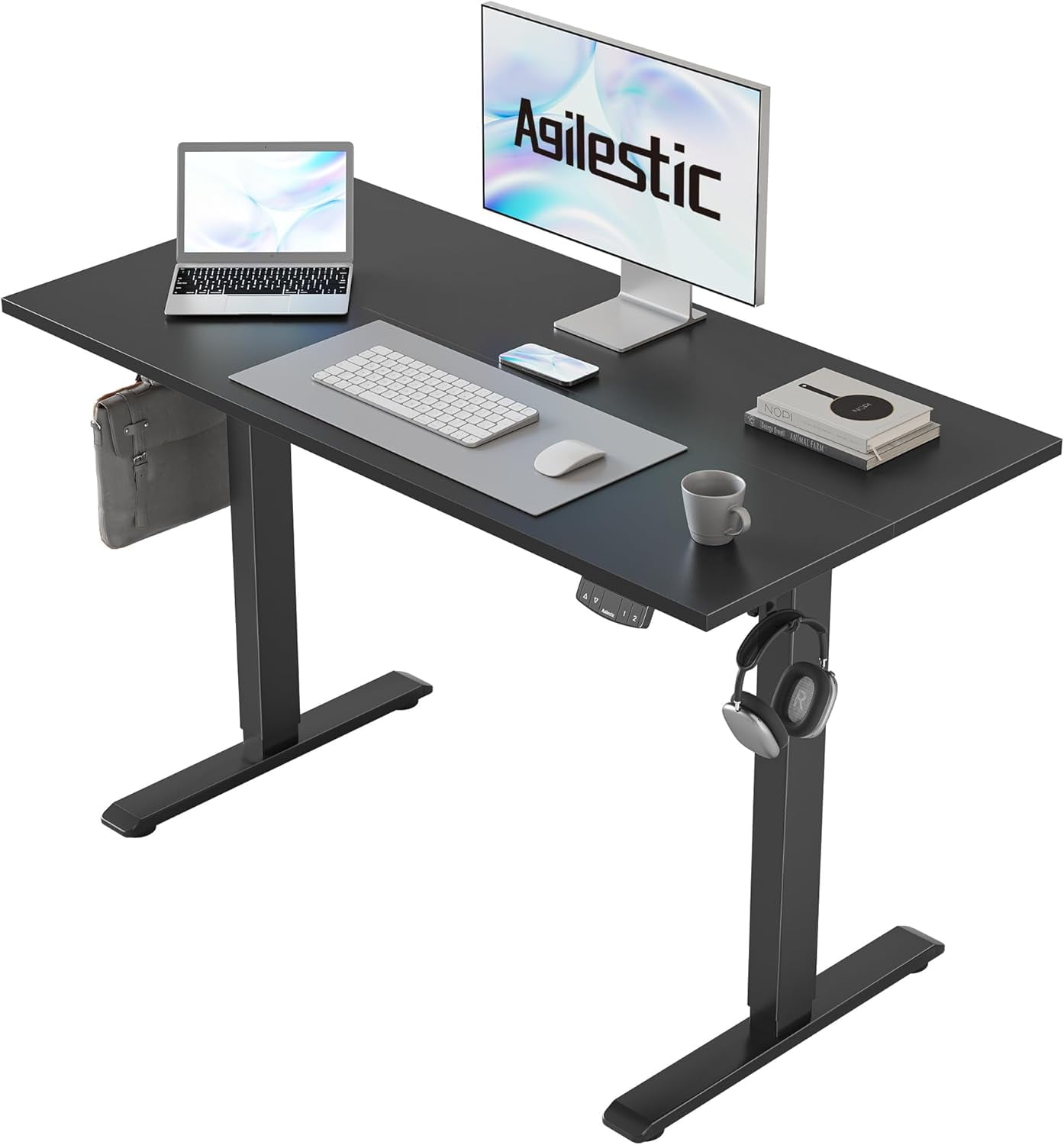 Electric Standing Desk, 48 x 24 Inches Height Adjustable, Sit Stand Up ...