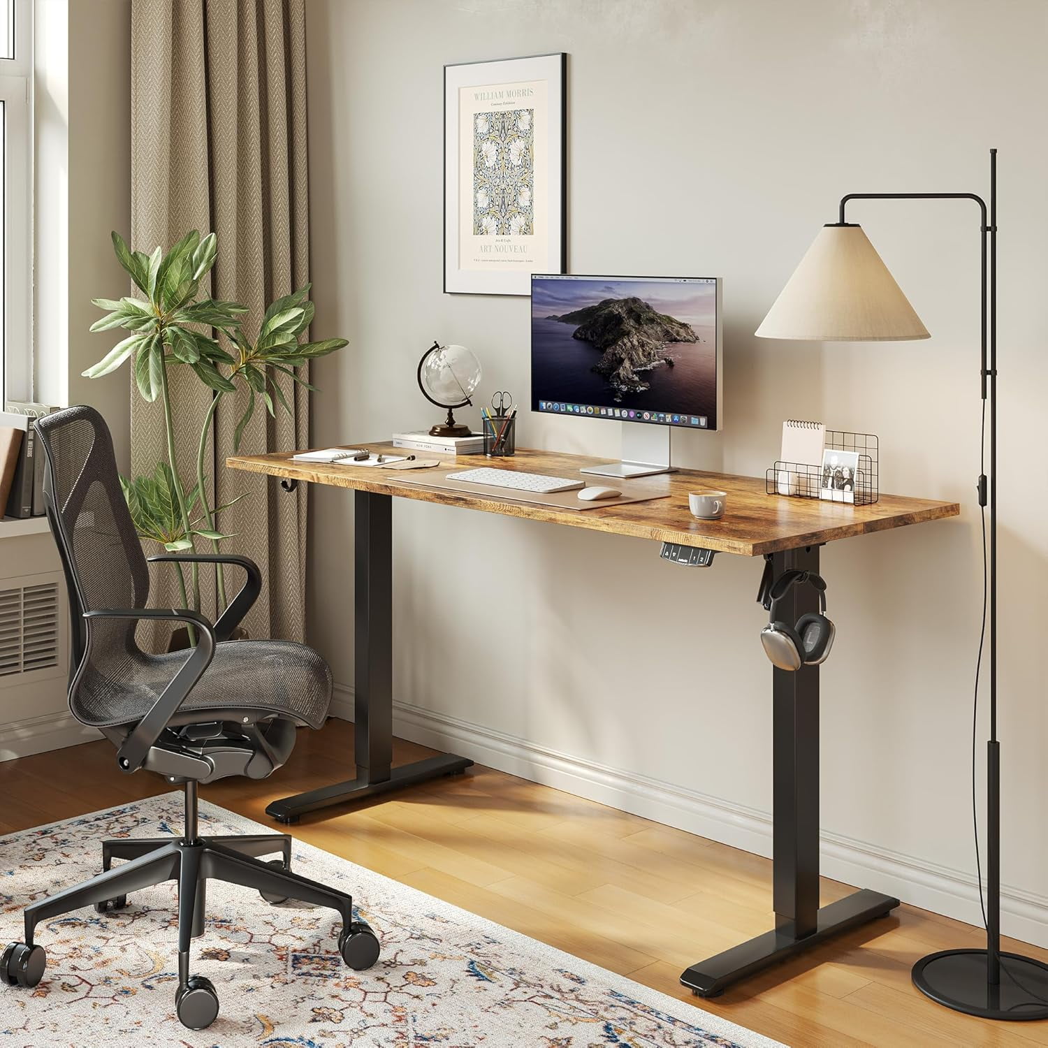 Electric Standing Desk, 48 x 24 Inches Height Adjustable, Sit Stand Up ...