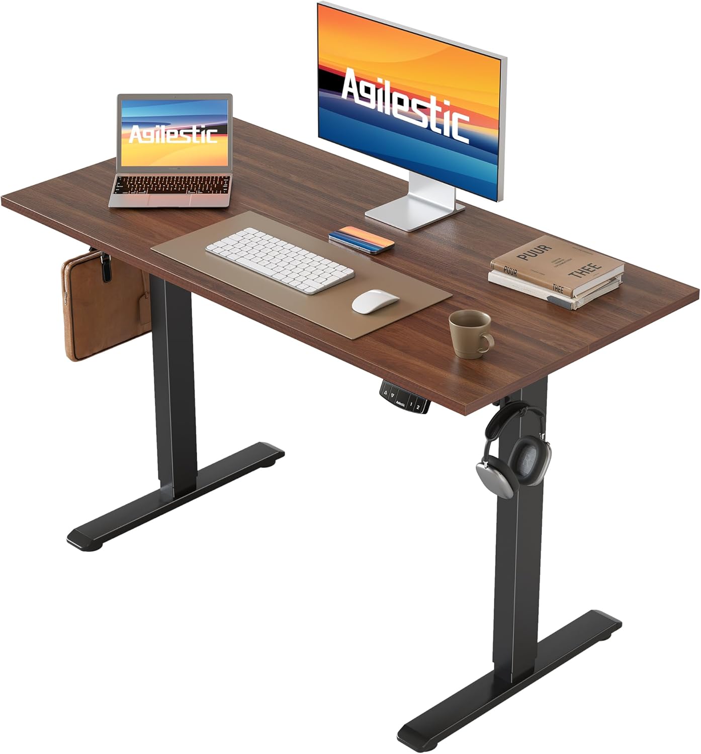 Electric Standing Desk, 48 x 24 Inches Height Adjustable, Sit Stand Up ...