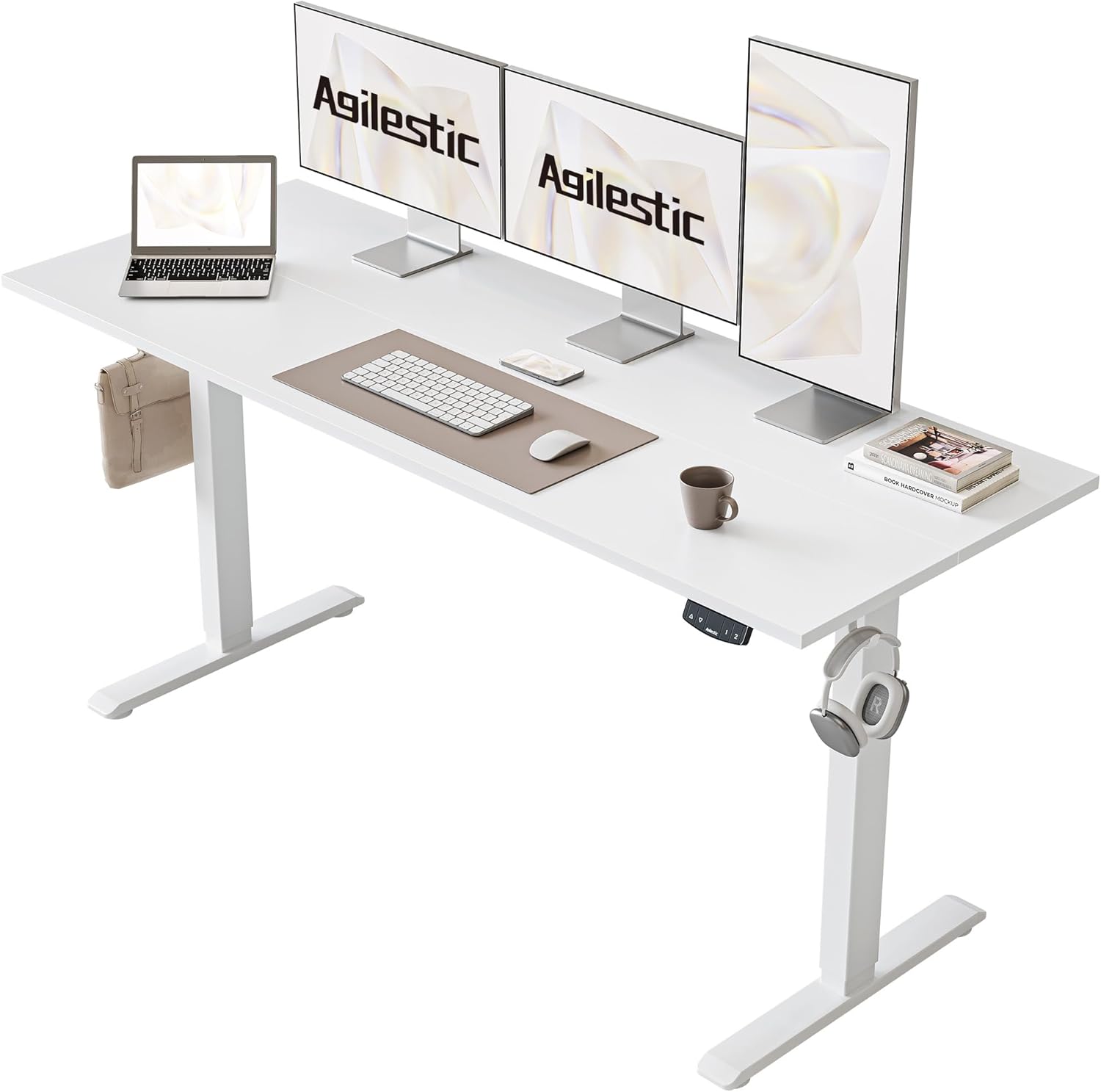 Electric Standing Desk, 48 x 24 Inches Height Adjustable, Sit Stand Up ...