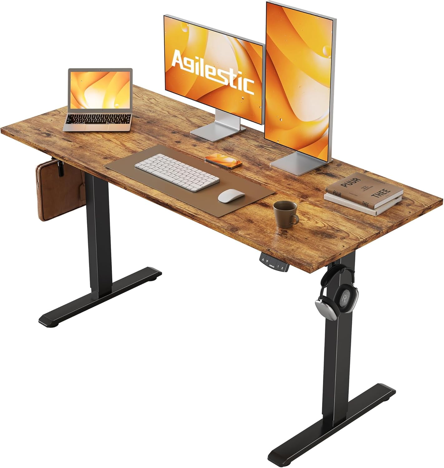 Electric Standing Desk, 48 x 24 Inches Height Adjustable, Sit Stand Up ...
