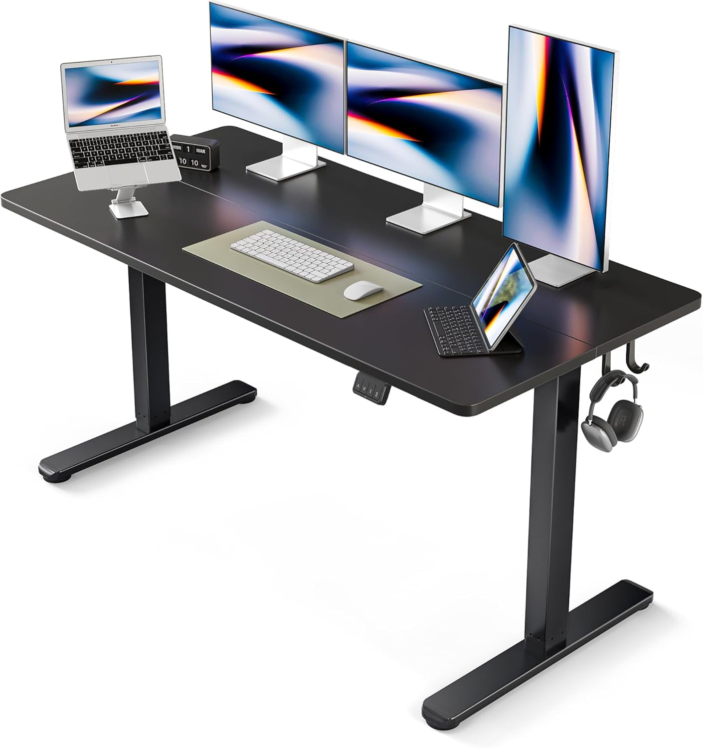 Electric Standing Desk, 60x 24 Inches Height Adjustable Stand up Desk ...