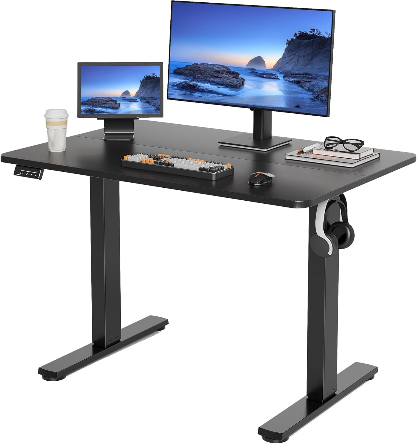 Electric Standing Desk Adjustable Height, 40x24 Inches Sit Stand up ...