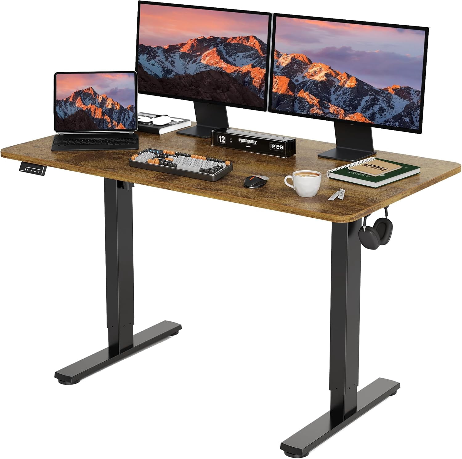 Electric Standing Desk Adjustable Height, 48x24 Inches Sit Stand up ...