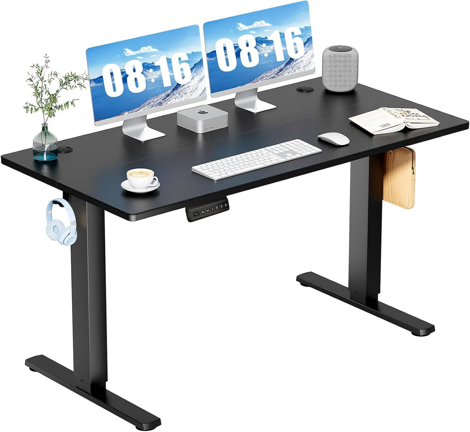 Electric Standing Desk, Adjustable Height 55x24 Inch Sit Stand Up ...