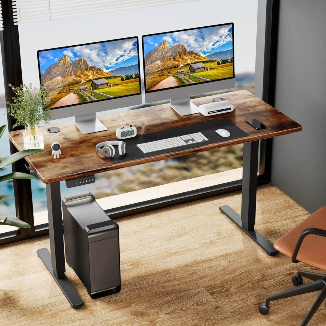Electric Standing Desk with Adjustable Height, Home Office Desks with ...