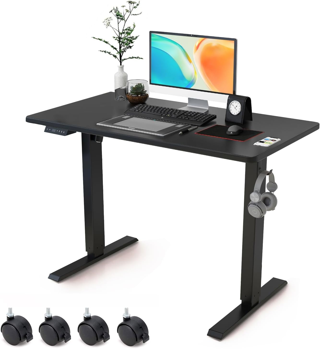 Electric Standing Desk Adjustable Height - Rolling Sit to Stand Desks ...
