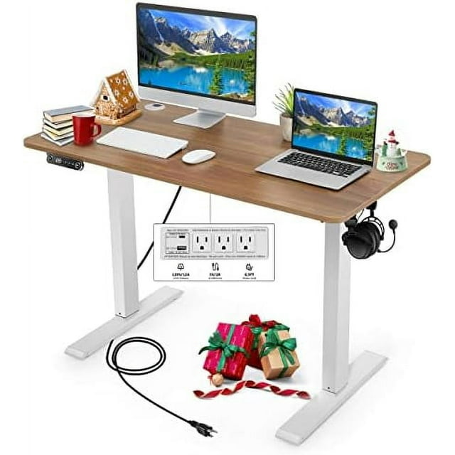 Electric Standing Desk Adjustable Height Sit Stand Up Desk 59 x 24 ...