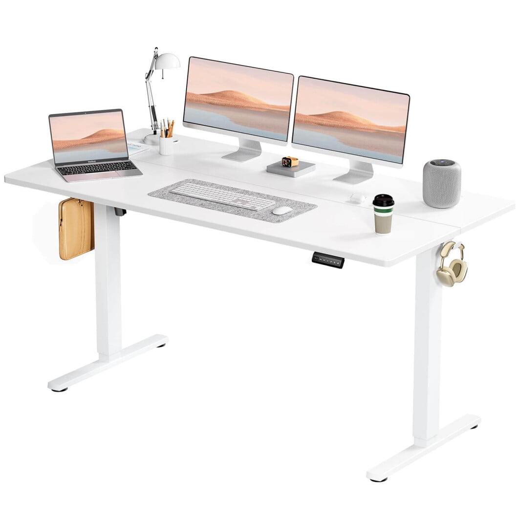 Electric Standing Desk, Adjustable Height Stand up Desk, 63x24 Inches ...