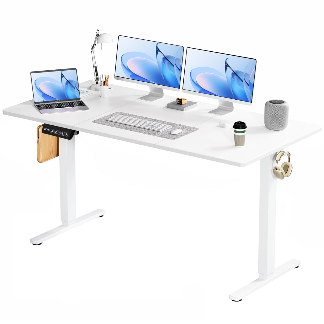 Electric Standing Desk, Adjustable Height Stand Up Desk, 63 x 24 Inches ...