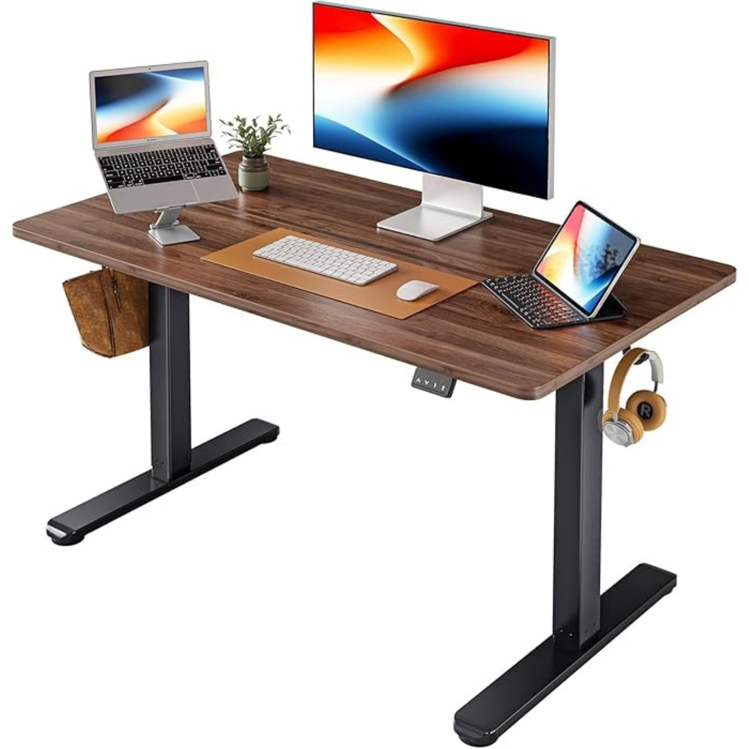 Electric Standing Desk, Height Adjustable Stand up Desk, 48 x 24 Inches ...