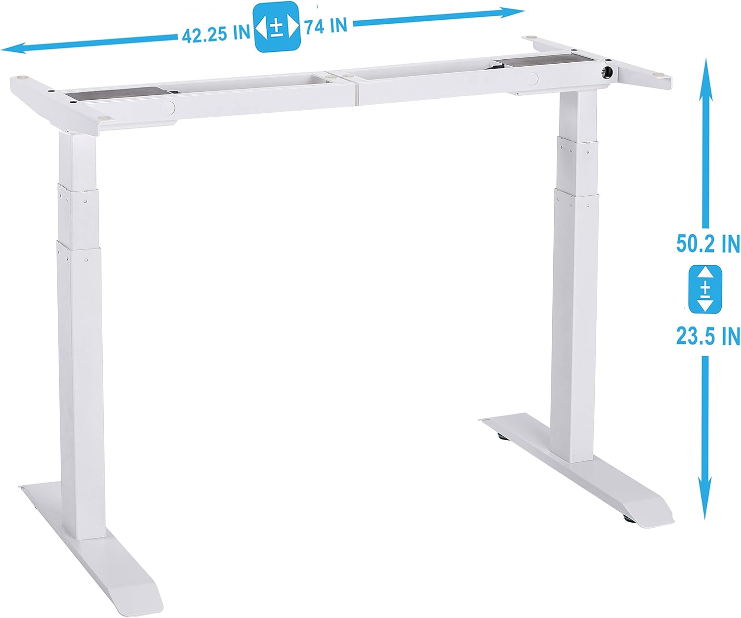 Electric Standing Desk with Dual Motors, Telescopic , Tabletop, and ...