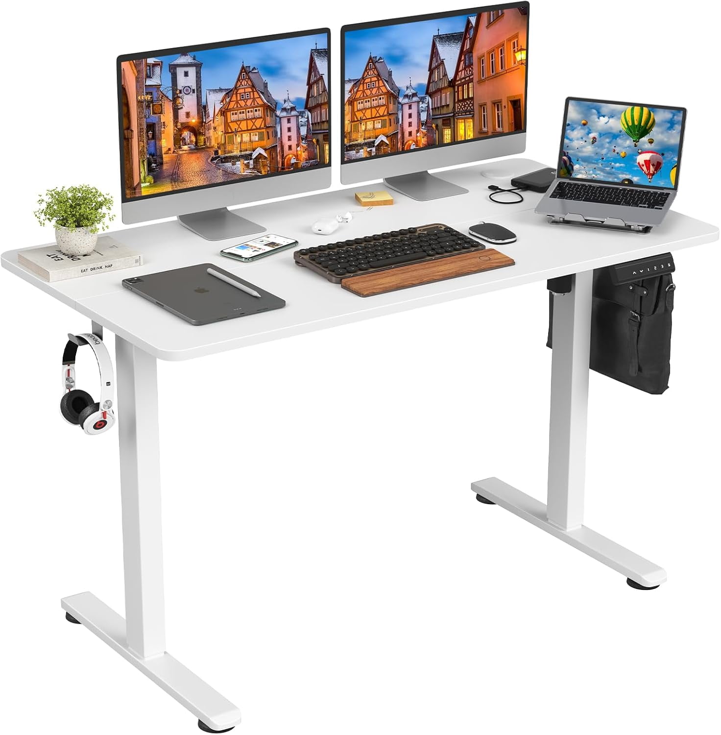 Electric Standing Desk with Memory Preset 48 x 24 Inches Sit Stand up ...
