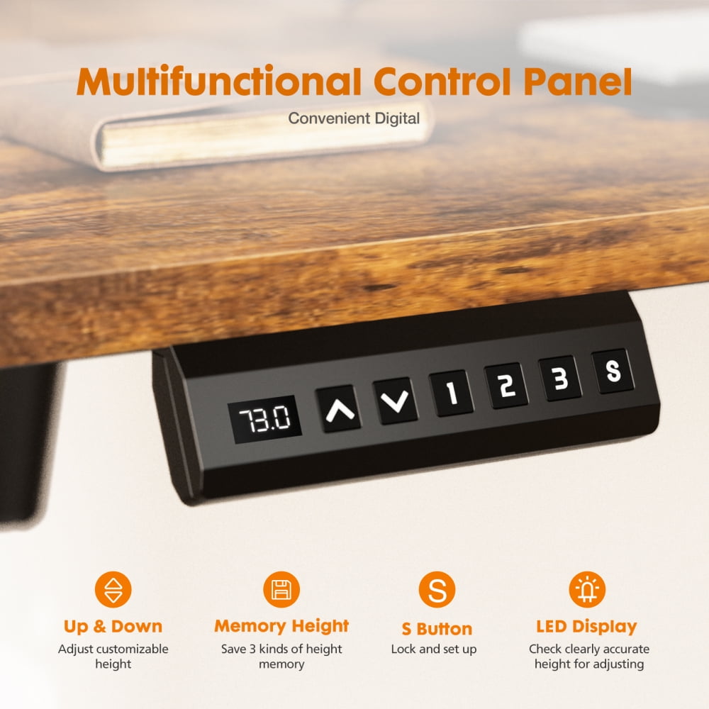 Electric Standing Office Desk, Height Adjustable Computer Desk ...