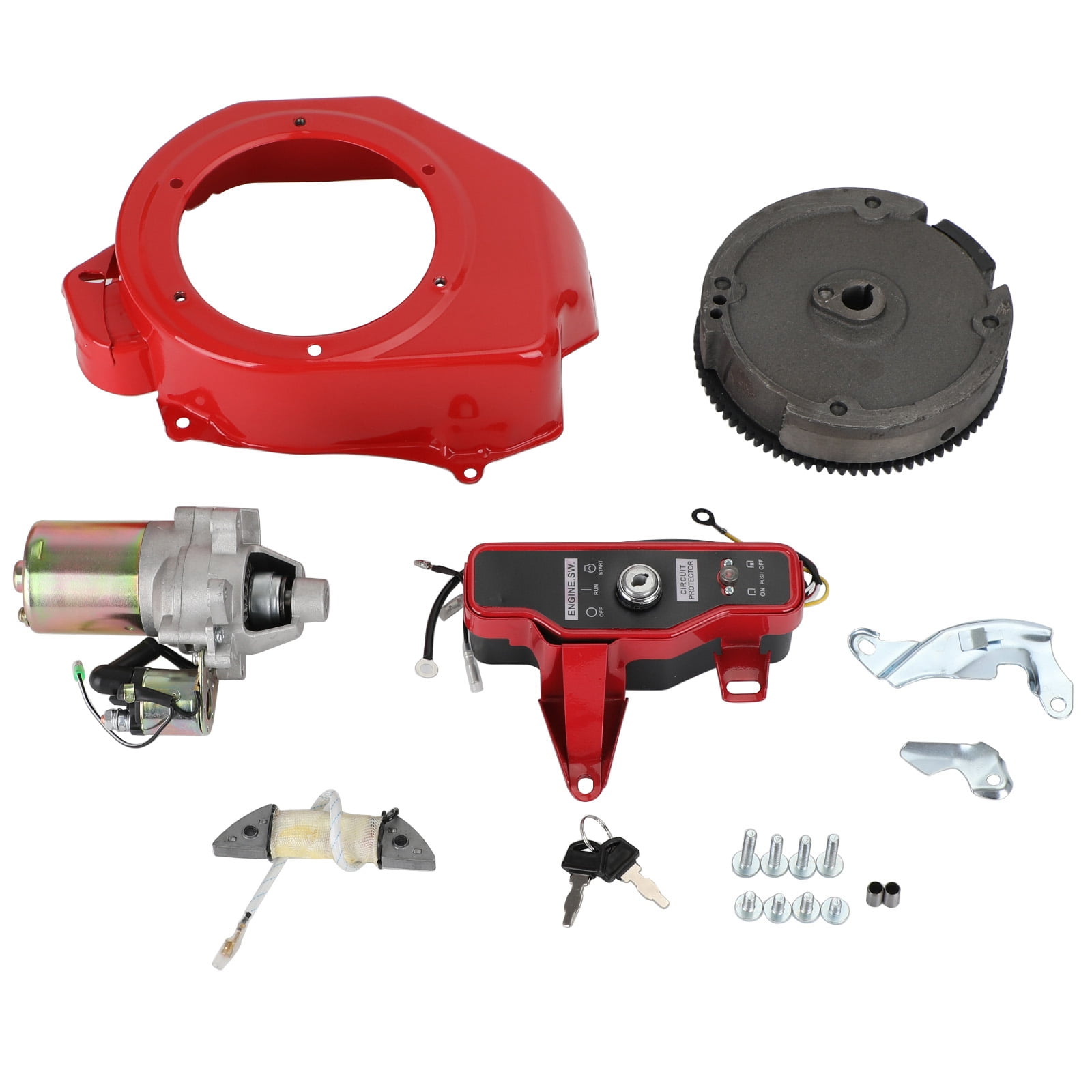 Electric Start Kit Starter Ignition Fan Cover Fit for Honda GX160 GX200 ...