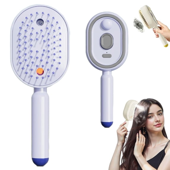 Electric Steam Brush for Hair, Rechargeable Hair Straightener with ...
