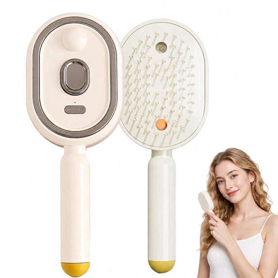 Electric Steam Brush for Hair - Rechargeable Water Spray Hair Brush ...