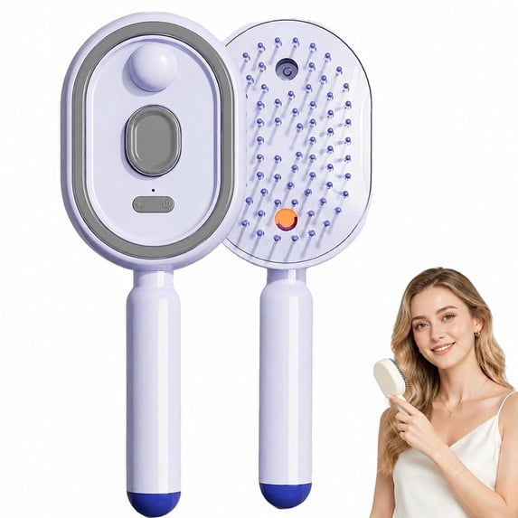 Electric Steam Brush for Hair - Rechargeable Water Spray Hair Brush ...