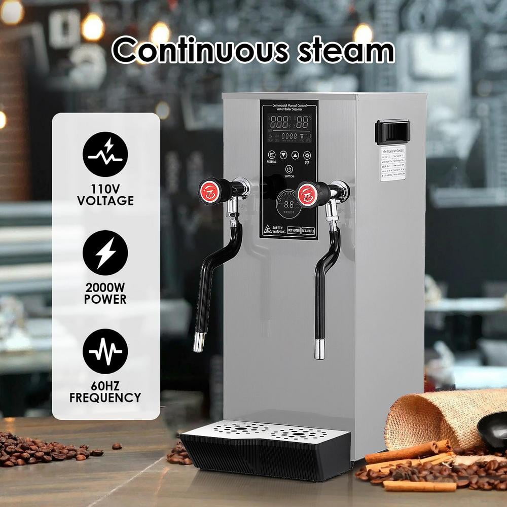 Electric Steam Milk Frothing Machine 2-Wand Automatic Steam Boiling ...