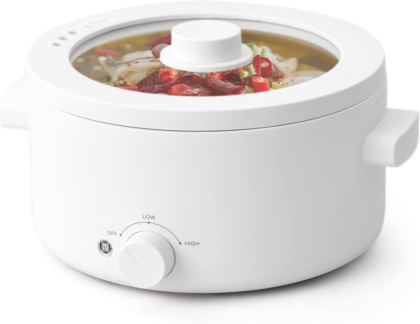 Electric Steamer for Cooking, 2L Ceramic Glaze Non-stick Pot, Dual ...
