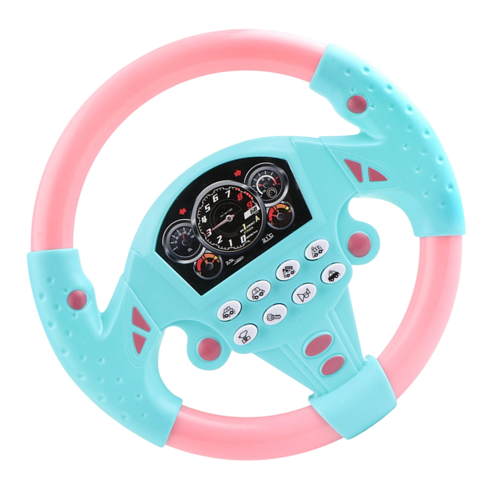 Electric Steering Wheel Simulation Car Driving Toy For Kids With Music ...